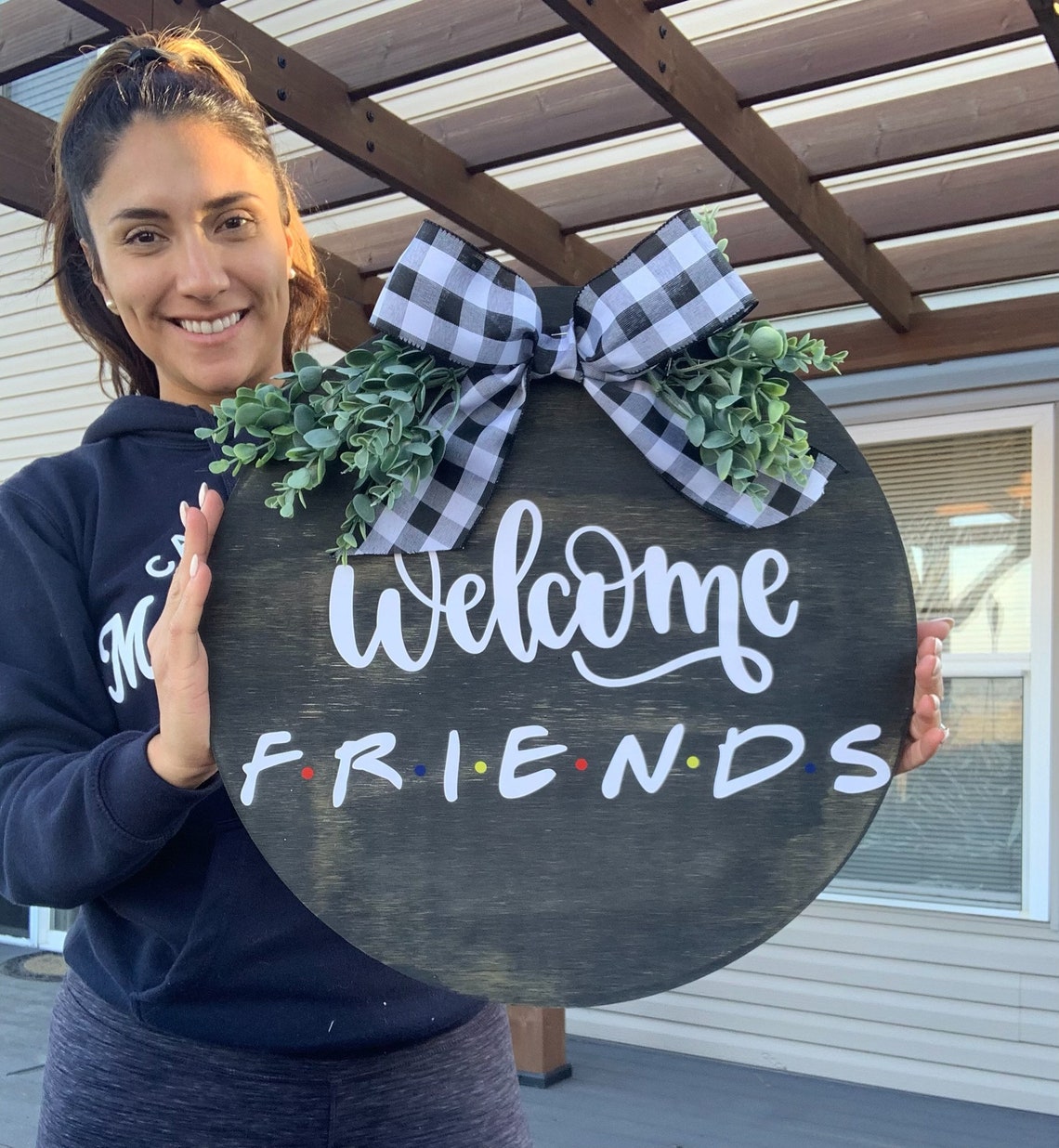 Welcome friends tv show sign Friends tv show gift for | Etsy