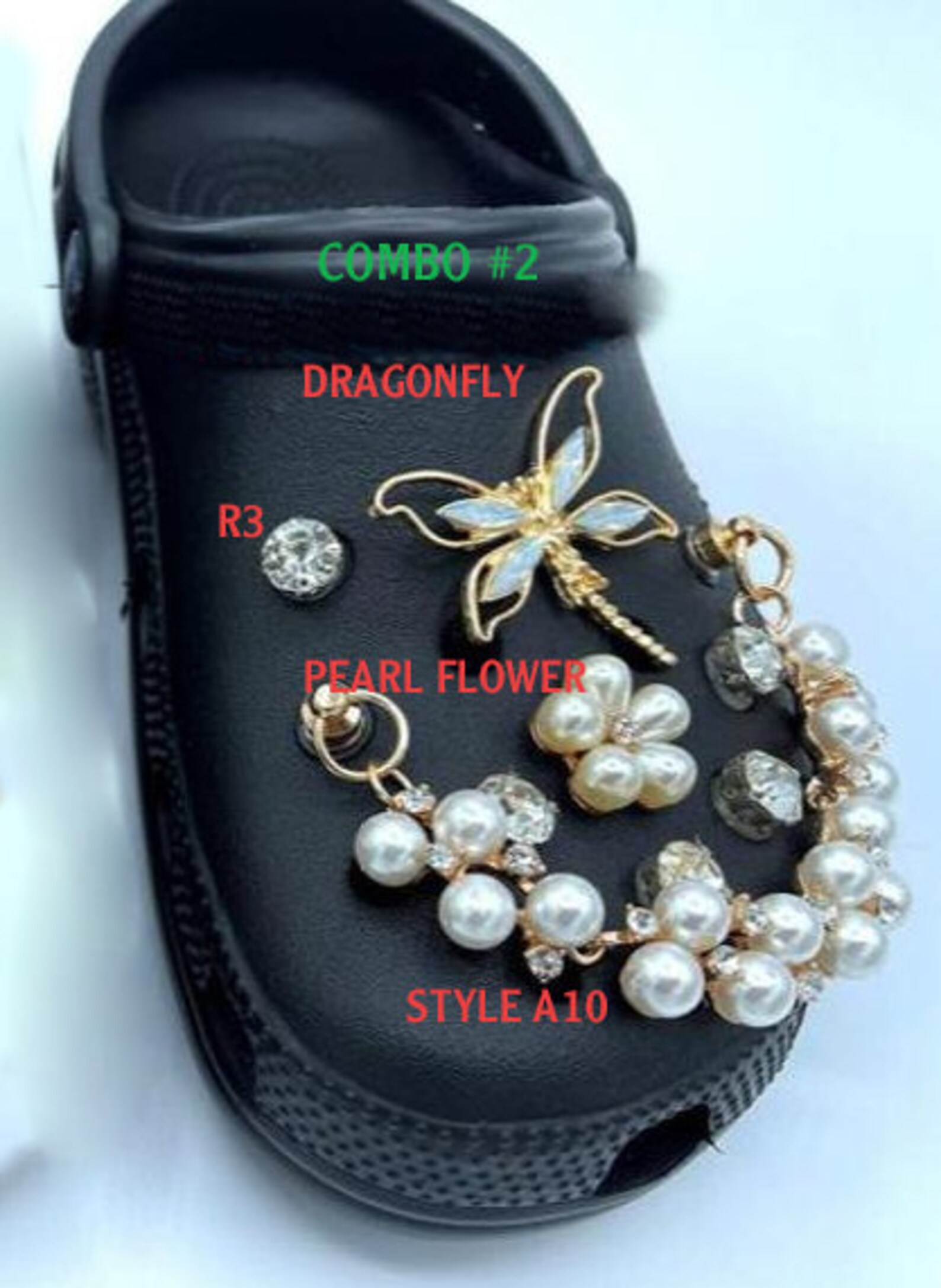 Croc Charm Set 8-22pcs Croc Charm DIY Luxury Pearl Daisy | Etsy