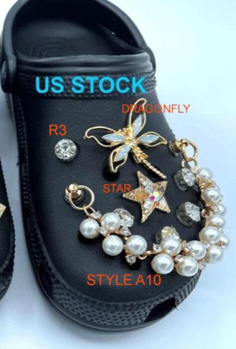 Croc Charm Set 8-22pcs Croc Charm DIY Luxury Pearl Daisy - Etsy