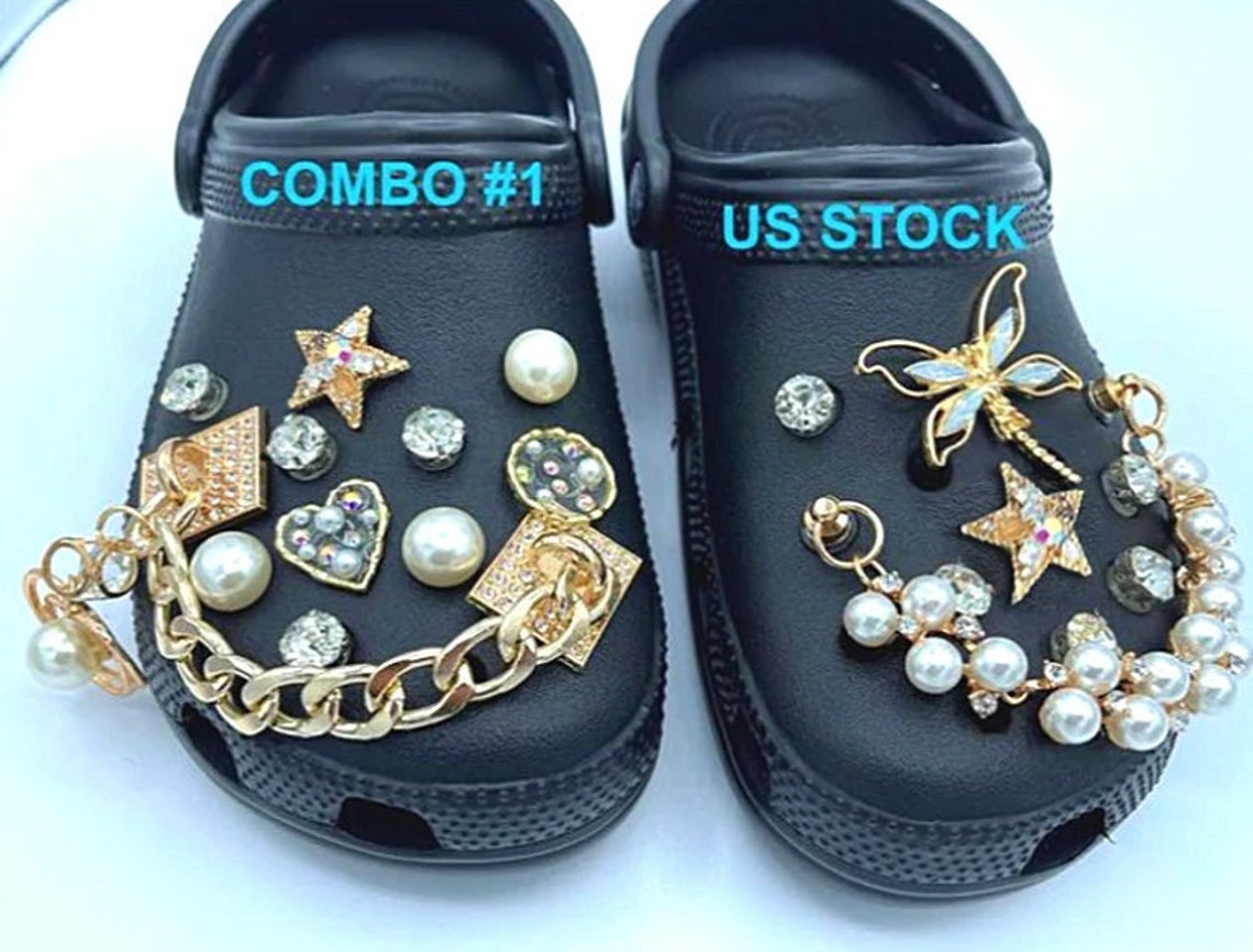 Croc Charm Set 8-22pcs Croc Charm DIY Luxury Pearl Daisy - Etsy