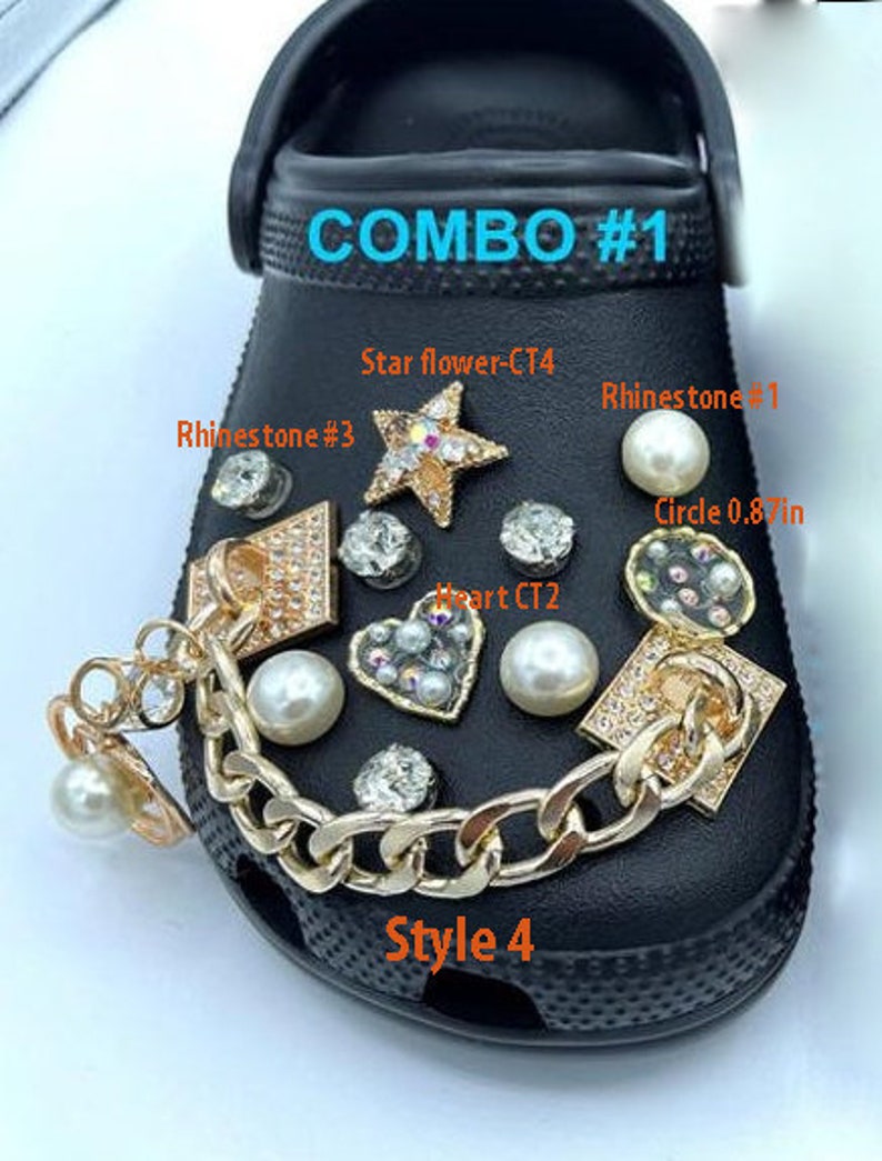 Croc Charm Set 8-22pcs Croc Charm DIY Luxury Pearl Daisy | Etsy