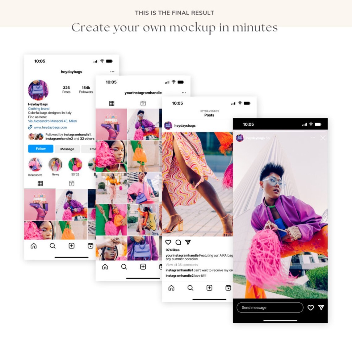 Instagram Mockup | Editable in Canva, Instagram Profile Mockup, Social ...