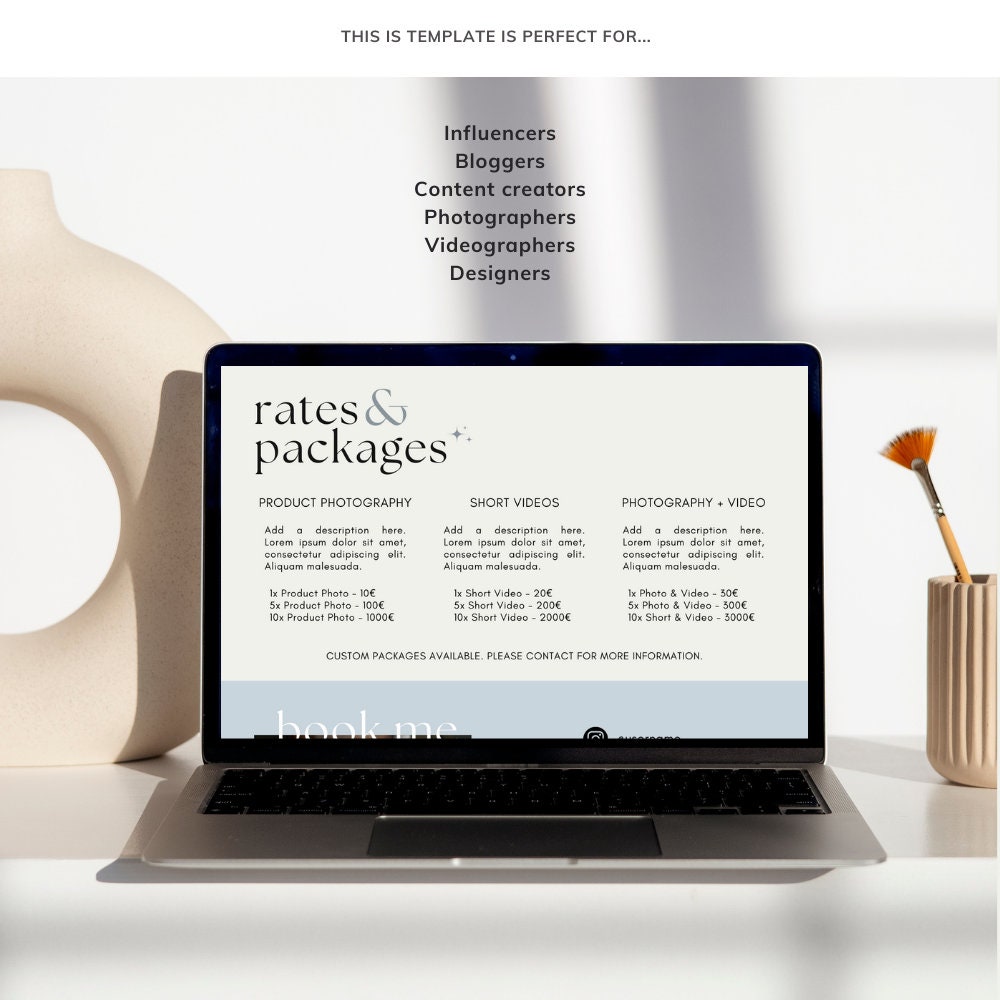 Aesthetic UGC Portfolio Website Editable in Canva Social - Etsy