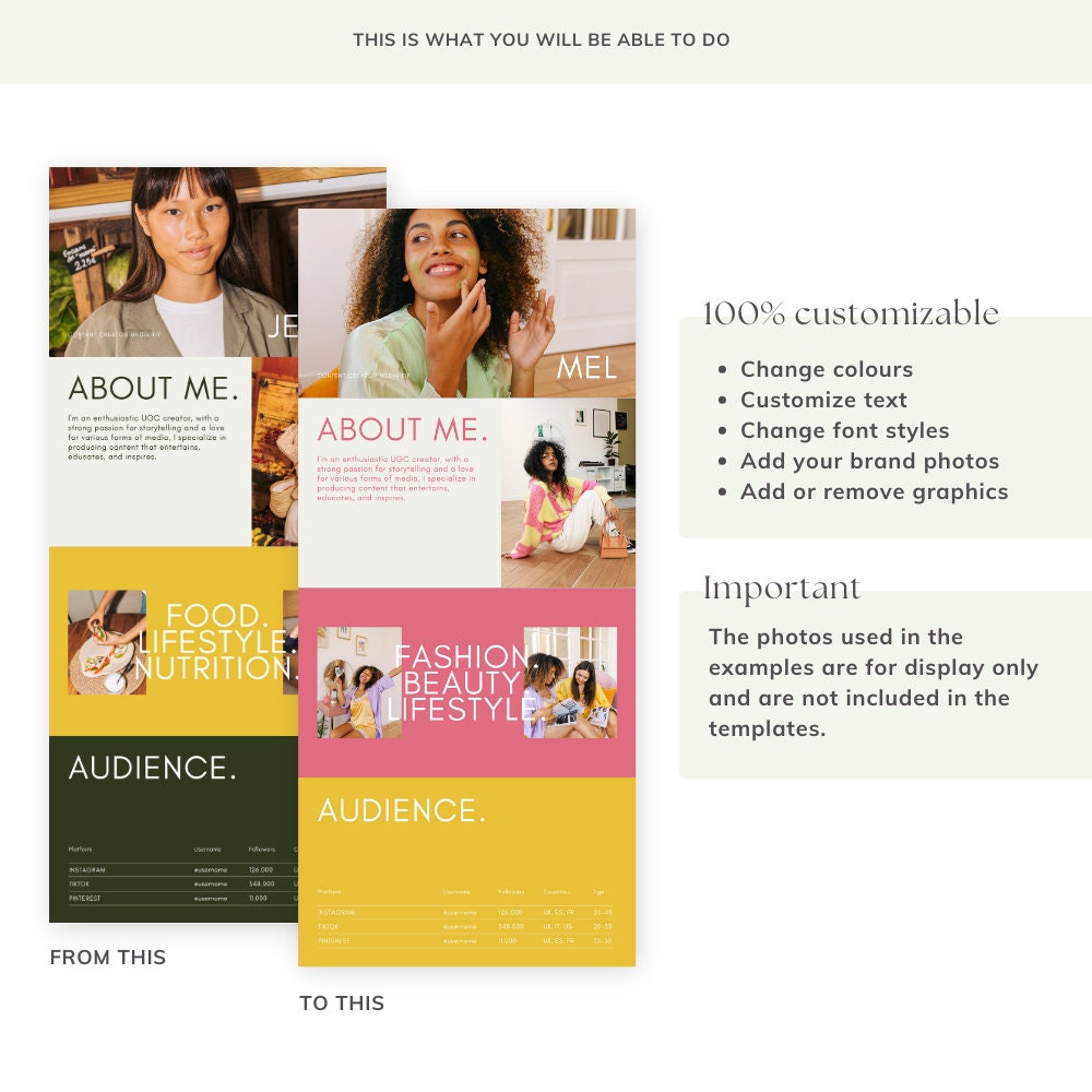Colorful UGC Portfolio Website Editable in Canva Content - Etsy