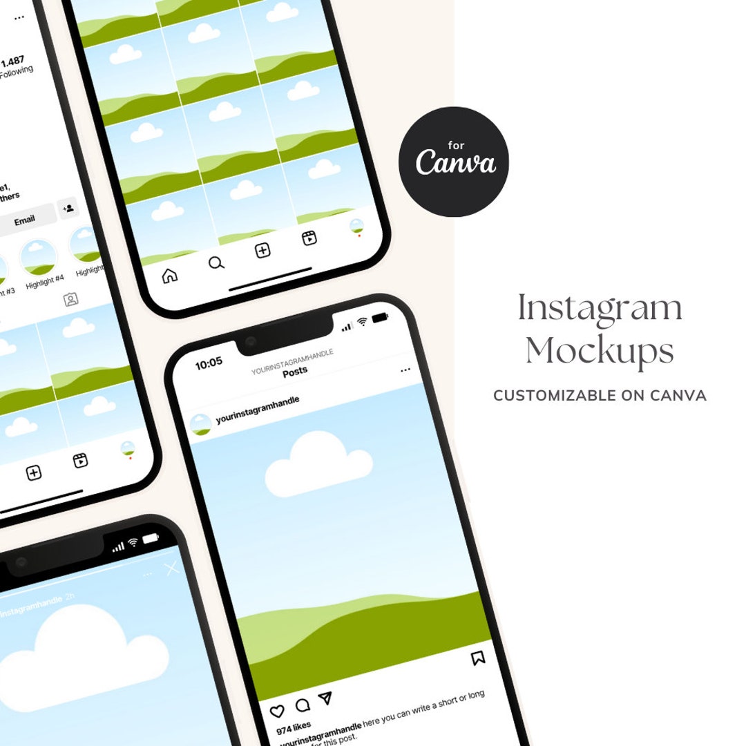 Instagram Mockup | Editable in Canva, Instagram Profile Mockup, Social ...