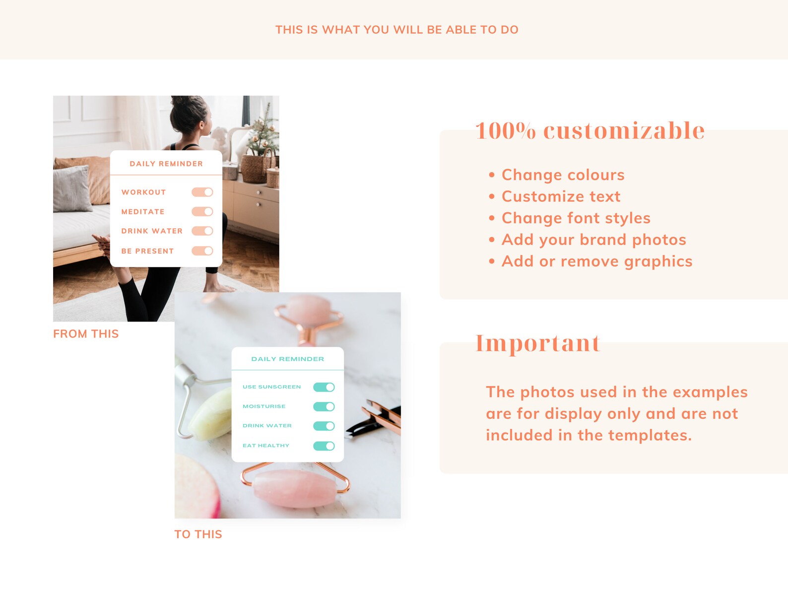 Saffron Instagram Post Templates (editable in Canva) - Etsy