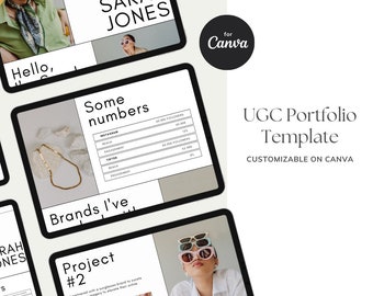 Colorful UGC Portfolio Website Editable in Canva, Content Creator Media ...