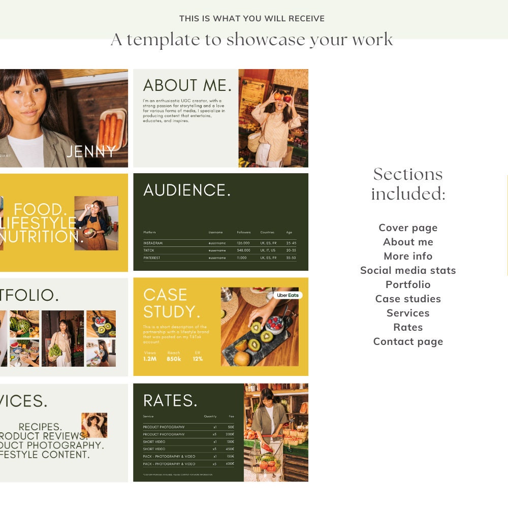 Colorful UGC Portfolio Website Editable in Canva Content - Etsy