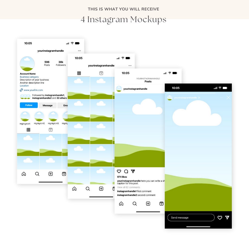 Instagram Mockup | Editable in Canva, Instagram Profile Mockup, Social ...