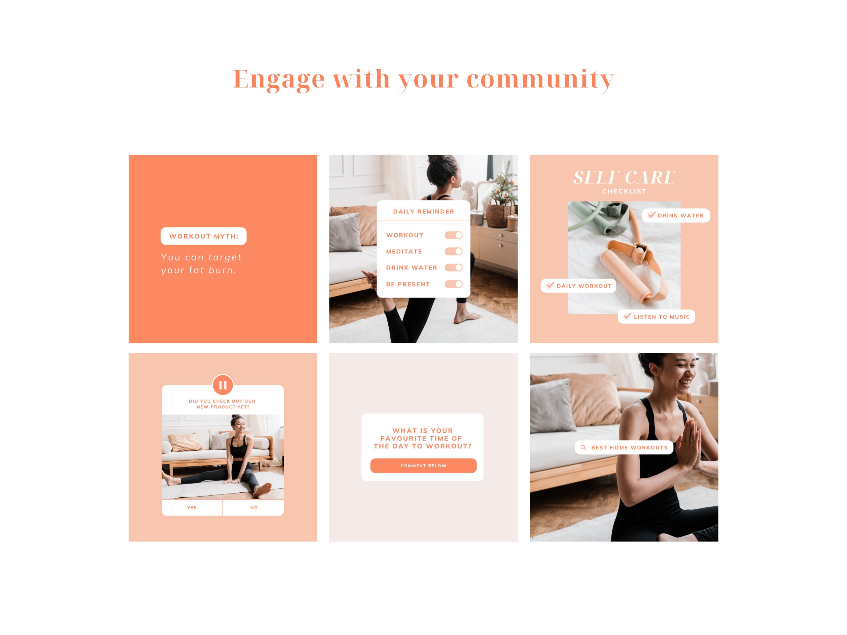 Saffron Instagram Post Templates (editable in Canva) - Etsy