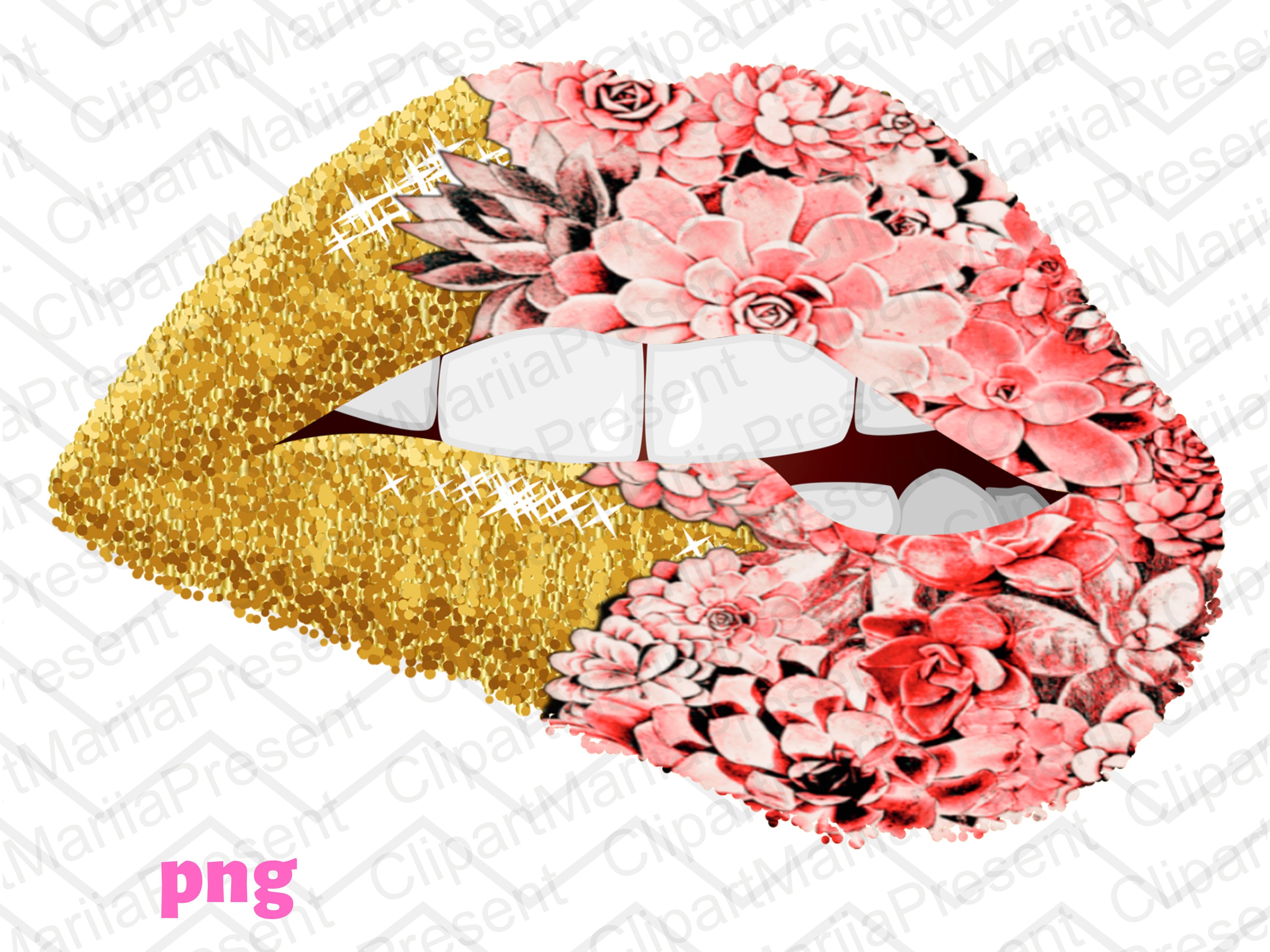 Lips Sublimation Bundle Lips Flowers Lips PNG Transparent Background ...