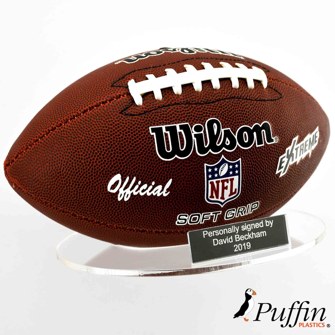 American Football Display Stand With Engraving Landscape - Etsy UK