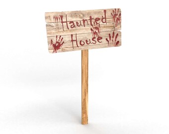 Haunted House Sign - Etsy UK