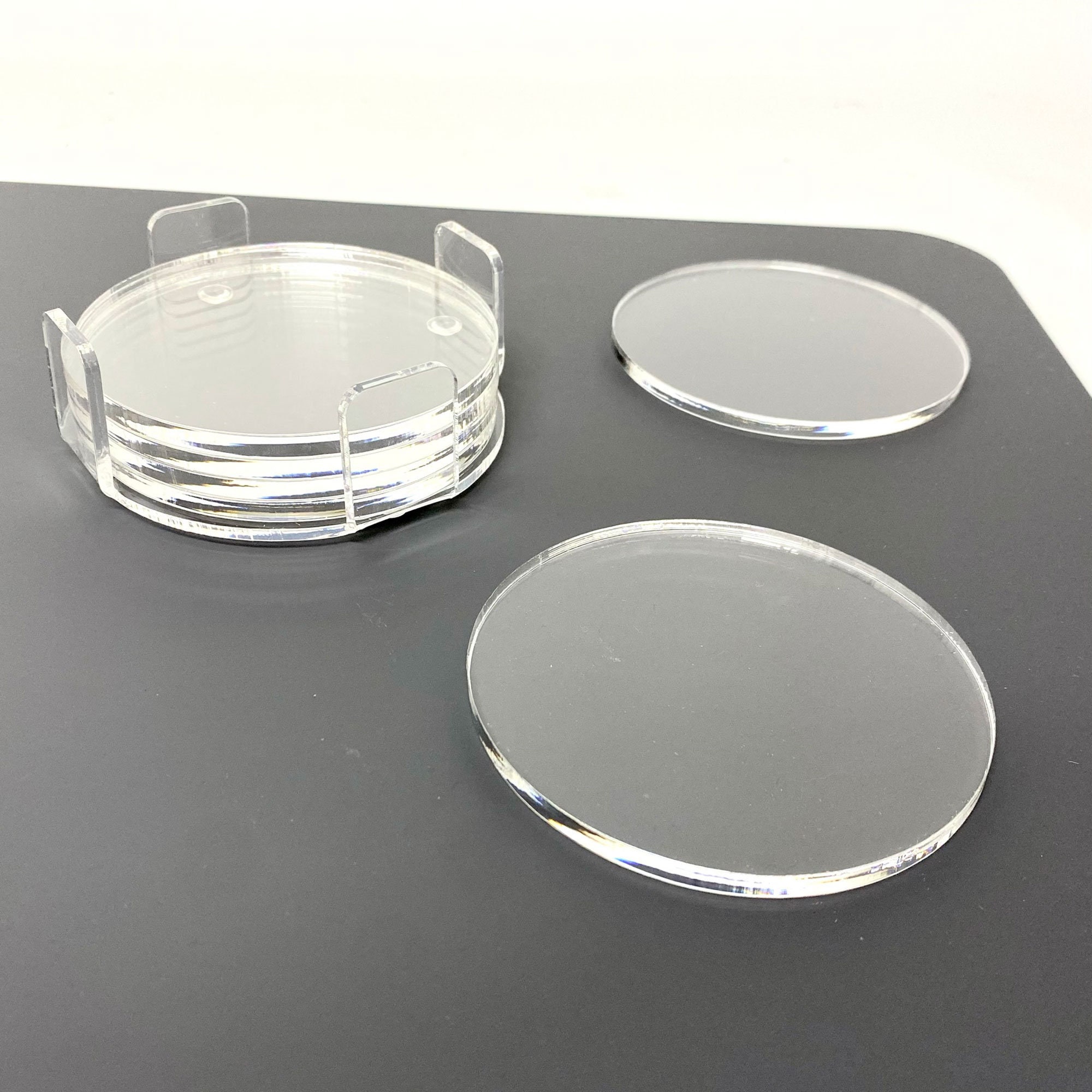 Clear Coasters 6 Pack - Etsy UK