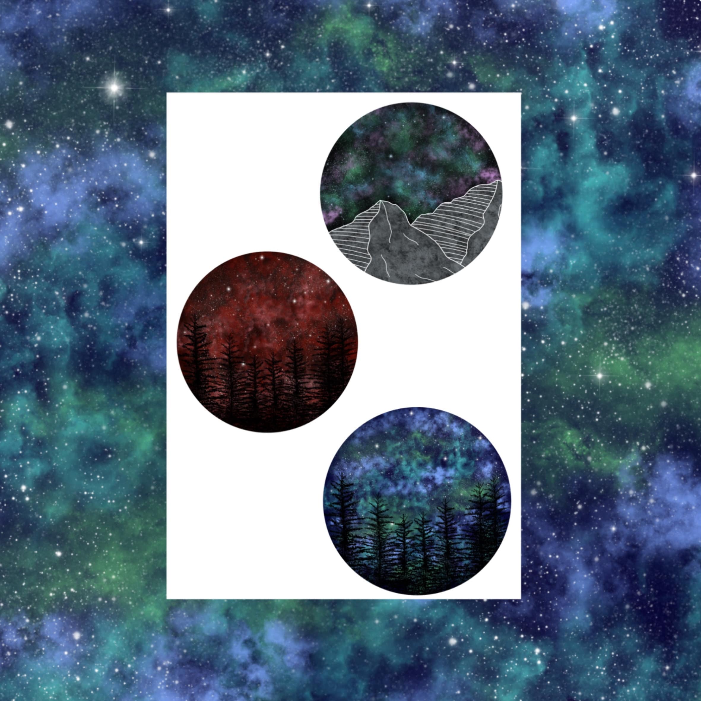 Digital Stickers Galaxies 12 Printables Printable Galaxy - Etsy
