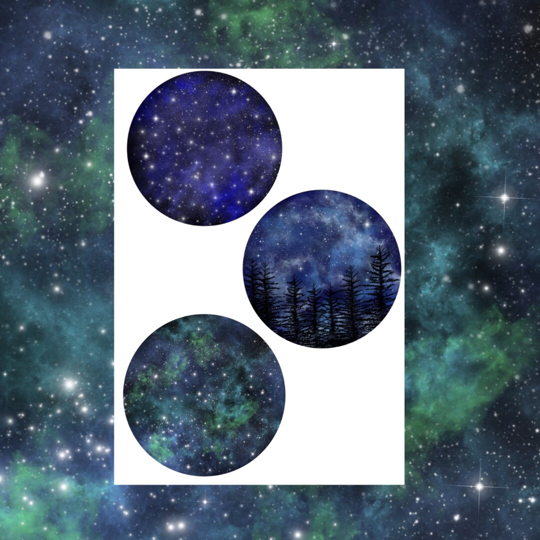 Digital Stickers Galaxies 12 Printables Printable Galaxy - Etsy