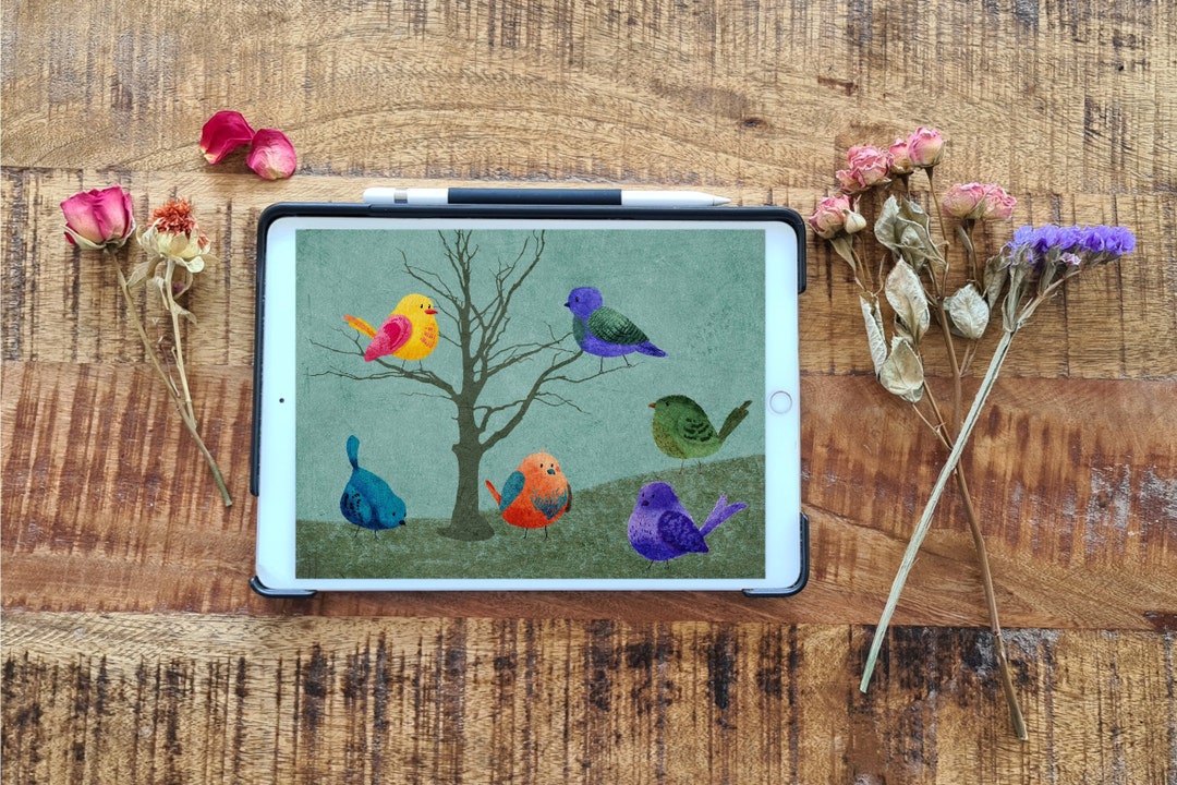 Digital Stickers Cute Birds, Png and Goodnotes Files, Digital Planning ...