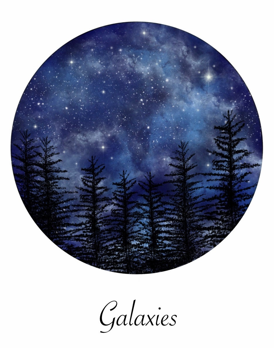 Digital Stickers Galaxies 12 Printables Printable Galaxy - Etsy