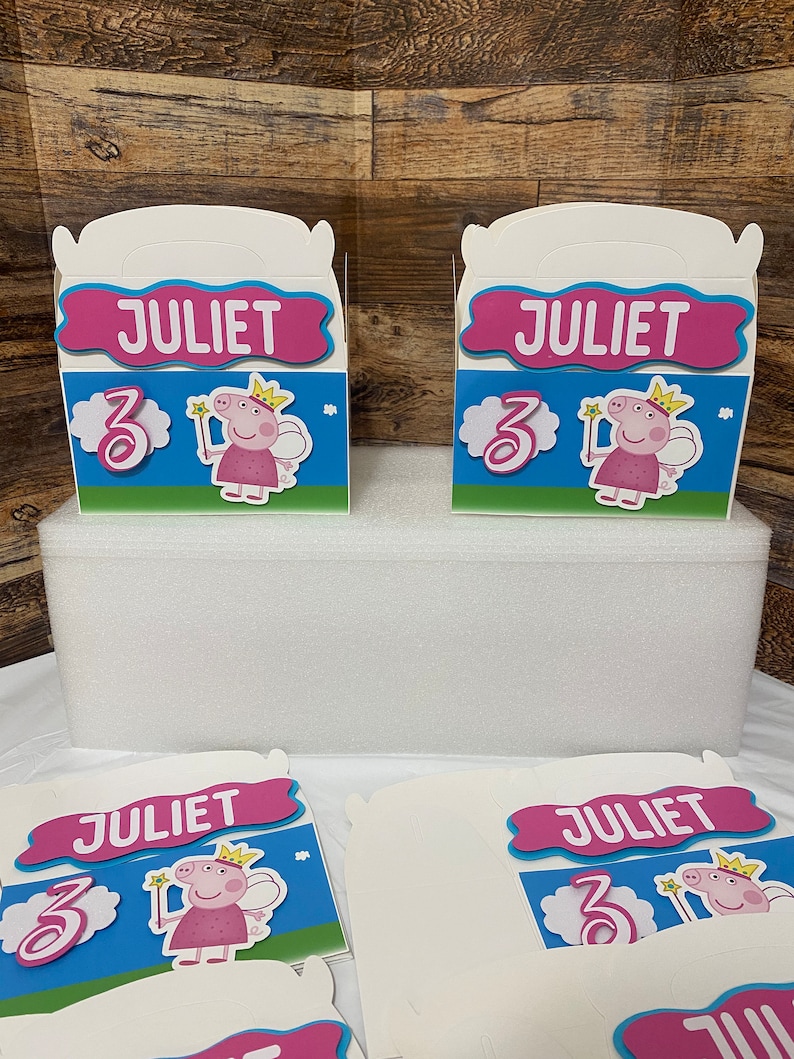 Come in Set of 12 Peppa Pig Favor Box, Peppa Pig Party Box, Peppa Pig ...