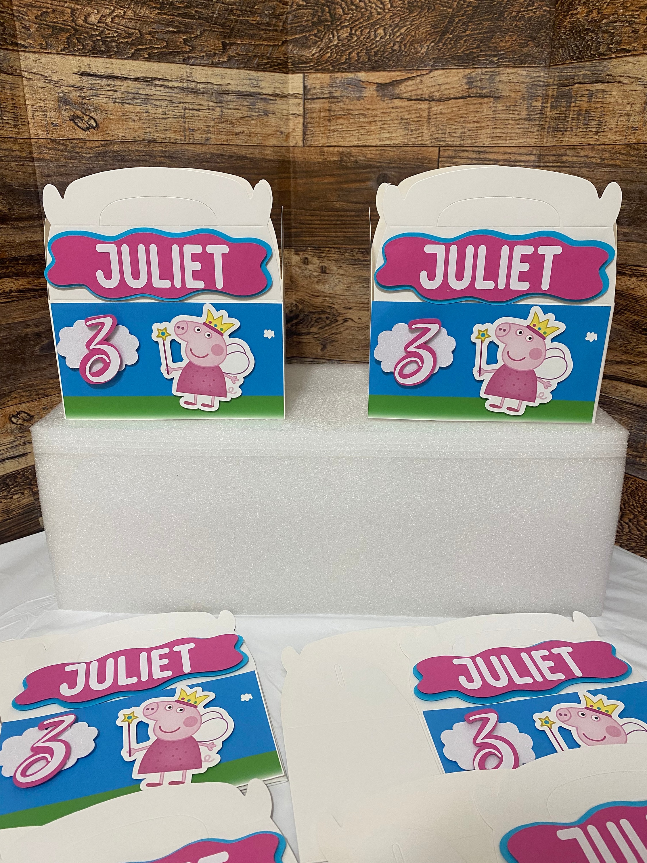 Come in Set of 12 Peppa Pig Favor Box, Peppa Pig Party Box, Peppa Pig ...