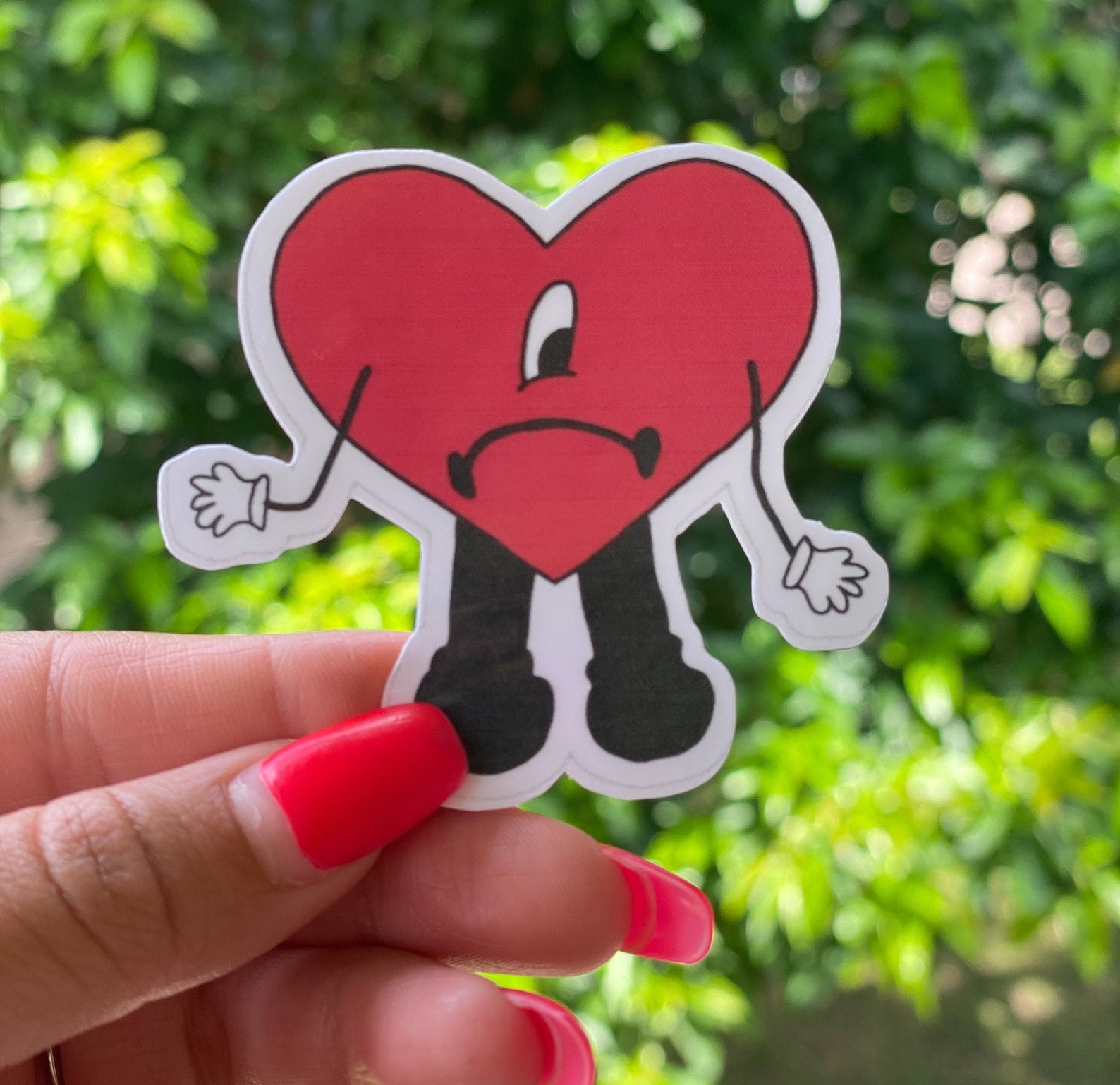 Bad Bunny Heart Sticker Un Verano Sin Ti Sticker Glossy Sticker ...