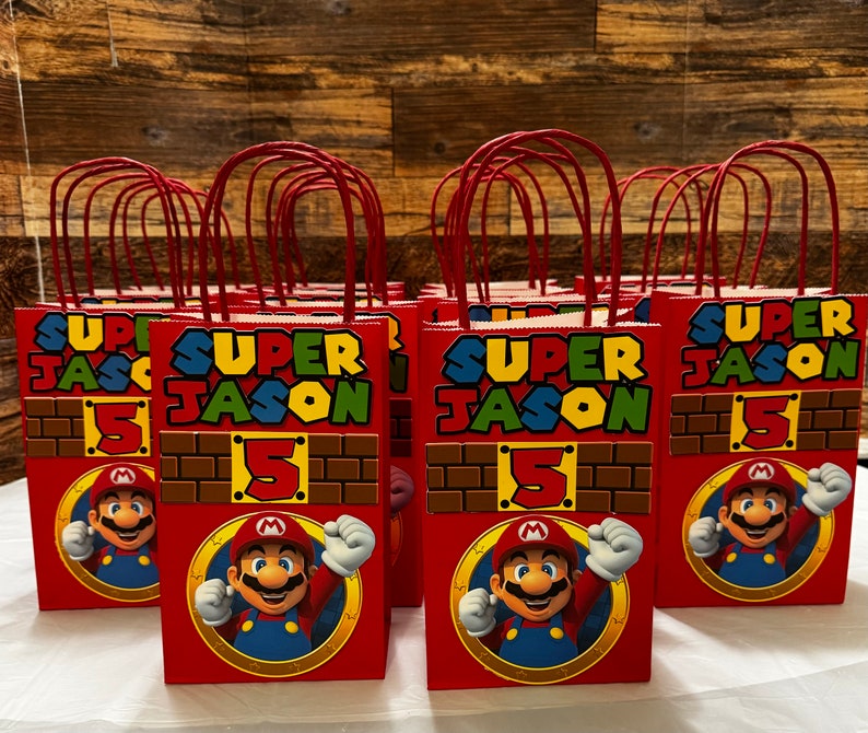 Come in Set of 12 Super Mario Goody Bags Customized - Etsy