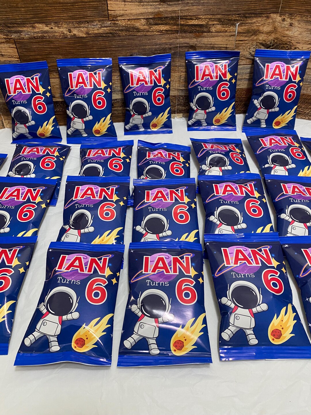 Come in Set of 12 Outer Space Chip Bag Labels, Galaxy Party Treats ...
