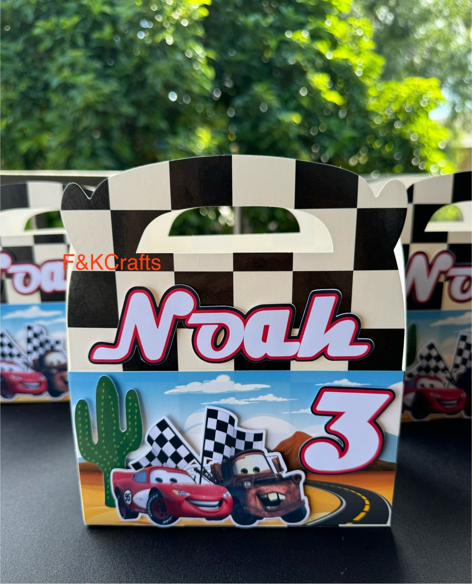 Come in Set of 12 Cars Lightning Mcqueen Inspired Gable Box - Etsy