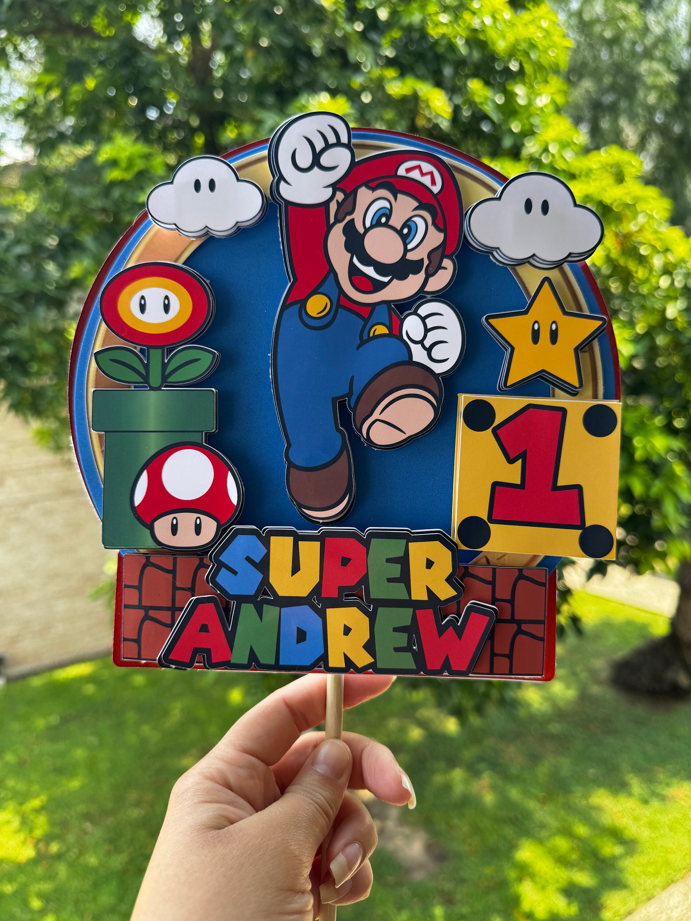 Super Mario Cake Topper, Mario Bros Cake Topper, Mario Cake Topper ...