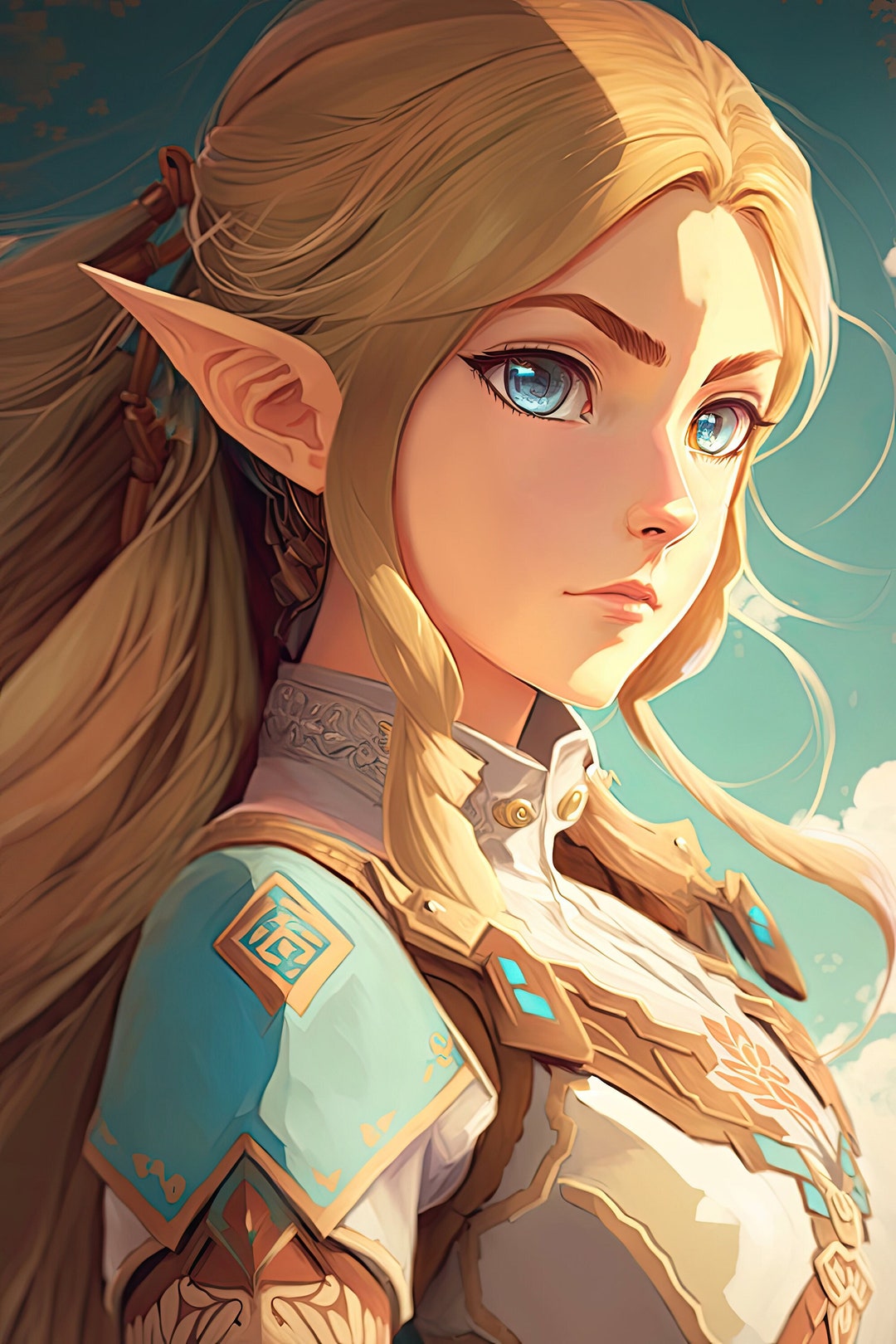 The Princess of a Lost Kingdom Poster Art Print Anime Art Illustration ...