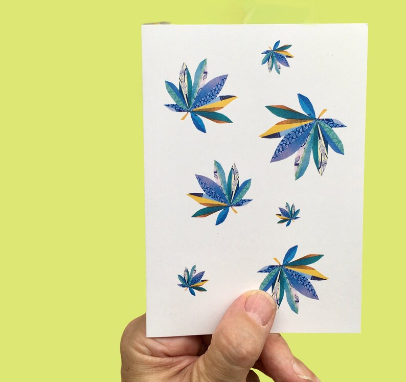 Maple Leaf Card Duo A6, Matching Collage Design, Blank Inside - Etsy
