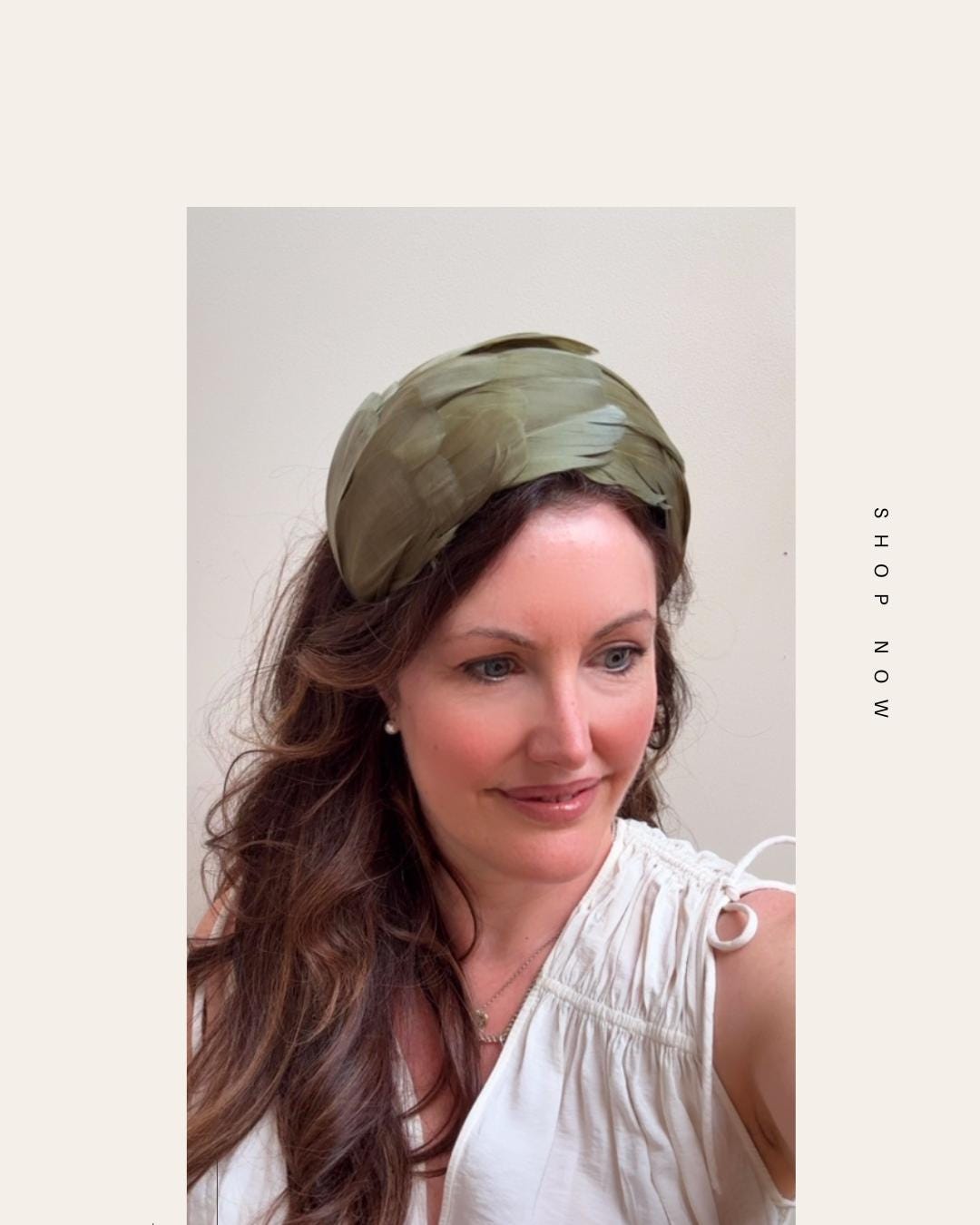Olive Green Feather Fascinator Headband, Ascot Races Hat - Etsy