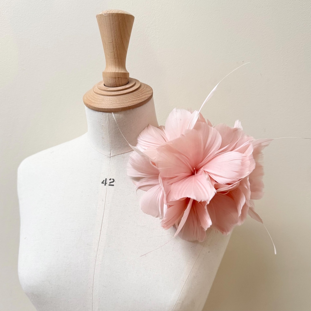 Pink Blush Brooch Pin, Oversized Large Brooch for Weddings and Special ...