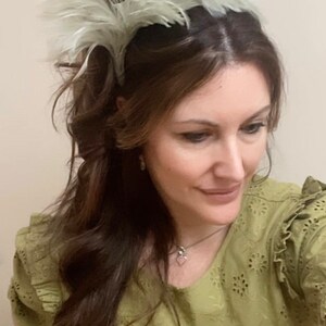 Sage Feather Tiara Headbands Fascinators, Pale Green Feathers, Unique ...