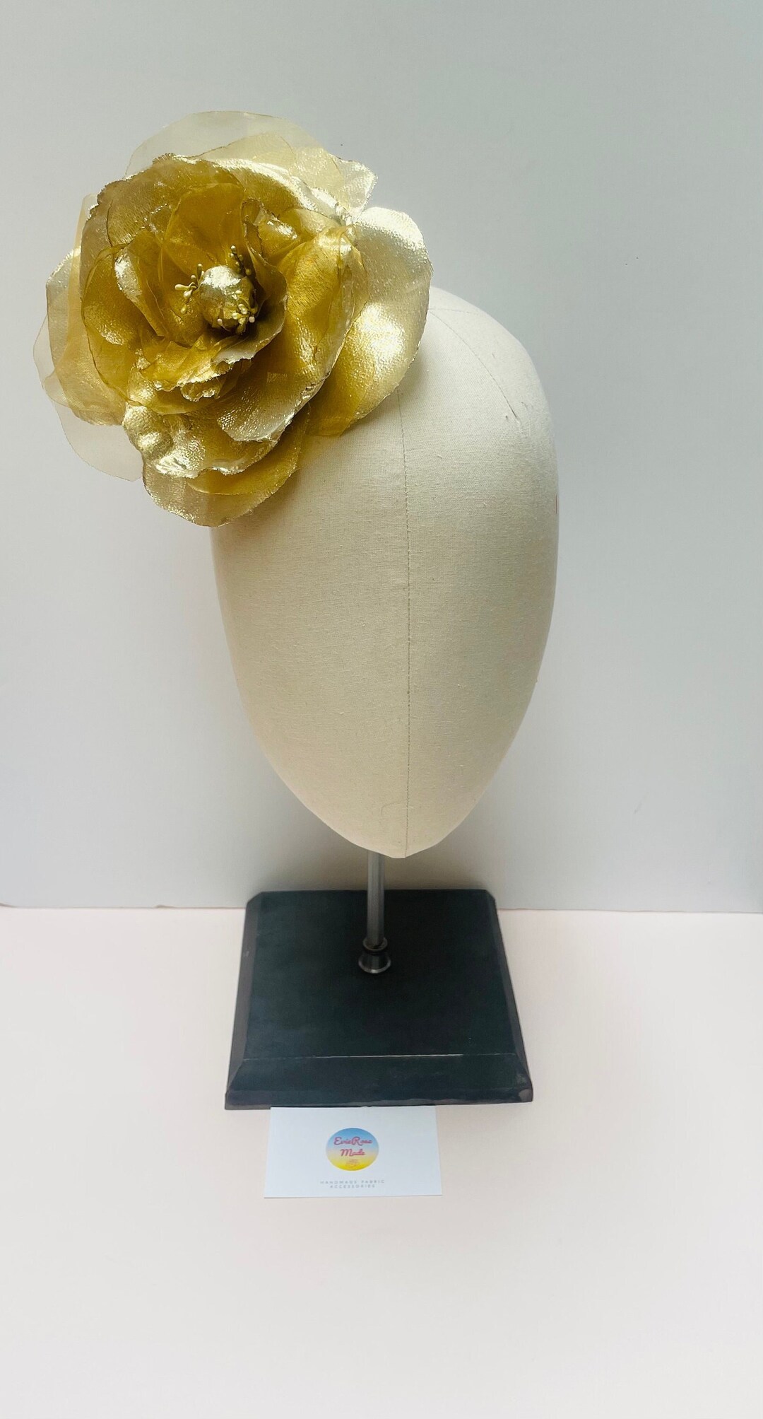 Gold Hair Flower Clip, Fascinator Hair Flower Clip, Handmade Statement ...