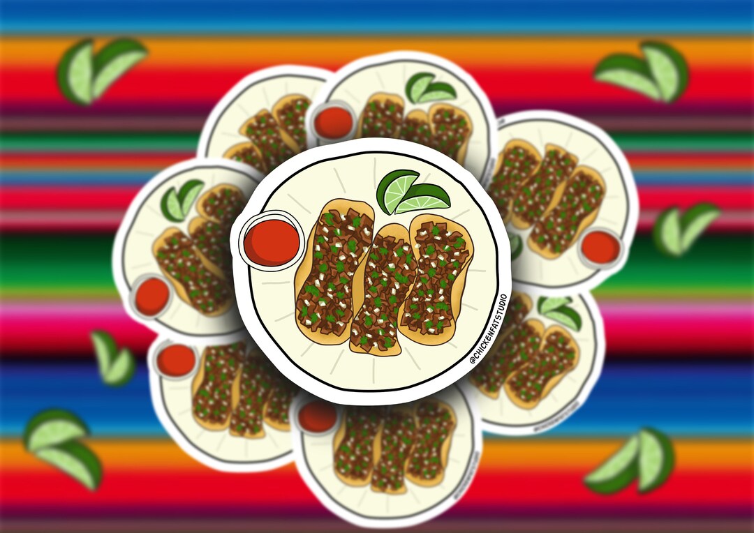 Tacos Sticker, Taco Magnet, Taco Sticker, Mexican Tacos, Laptop Sticker ...