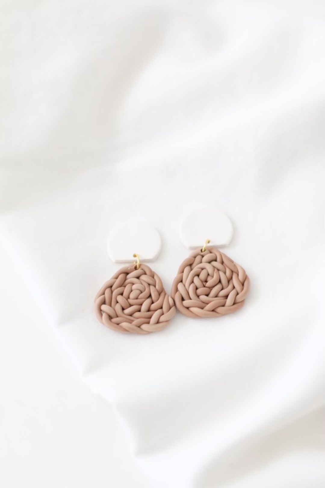 POLYMER CLAY Rattan Earrings - Etsy