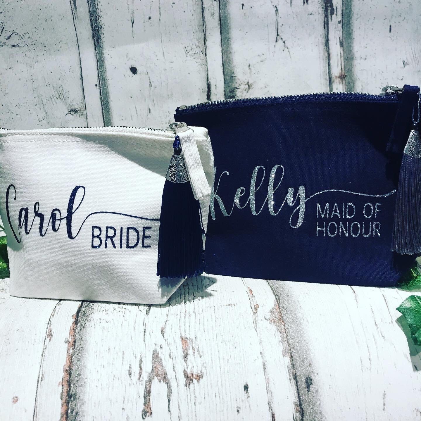 Monedero de novia/dama, bolsos cosméticos/de maquillaje - Etsy España