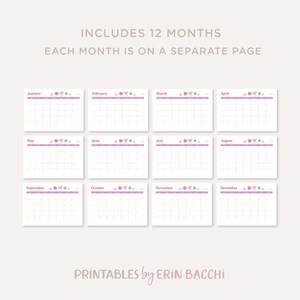 A4 Calendar PDF Printable File - Bright, Fun and Colourful - Etsy