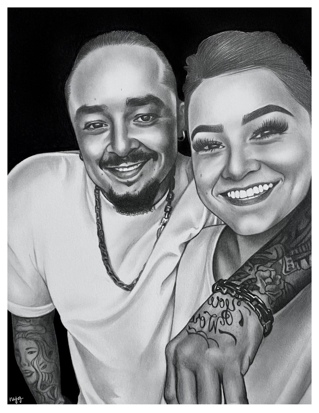 Graphite Portrait - Etsy