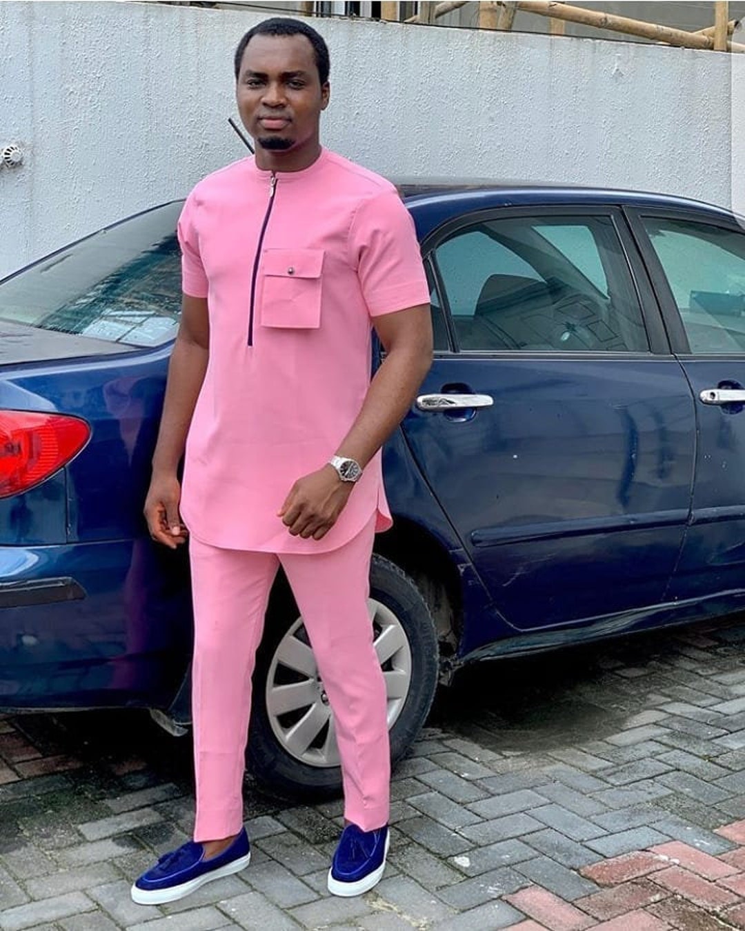 African Men's Clothing, Onion Coloured Tailored Suit, African Wear ...