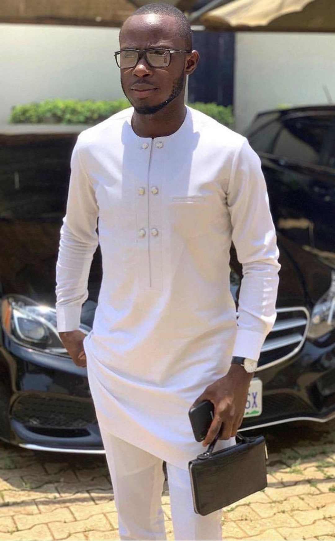 African Men's Clothing, White Tailored Suit, African Wear, African ...