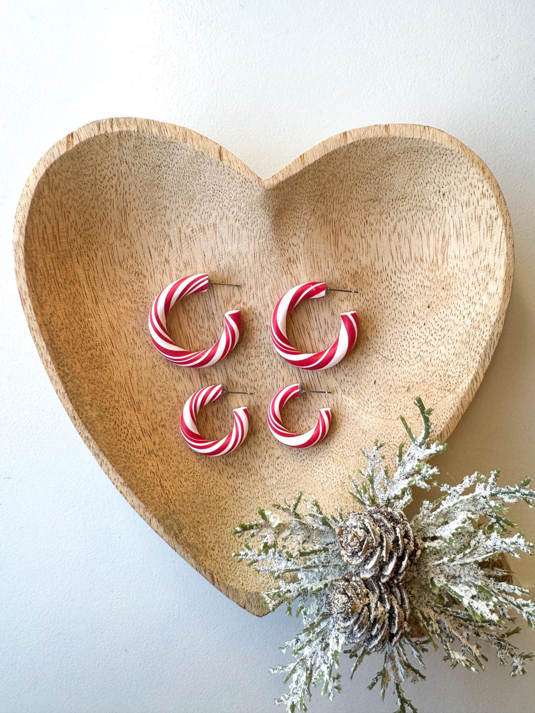 Candy Cane Hoops - Etsy