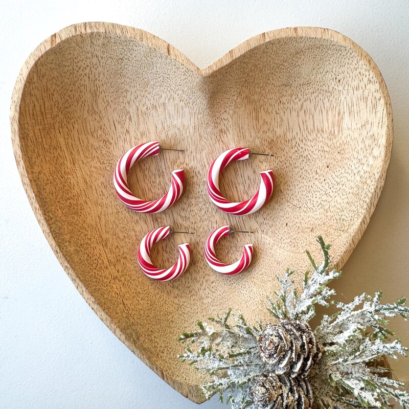 Candy Cane Earrings - Etsy