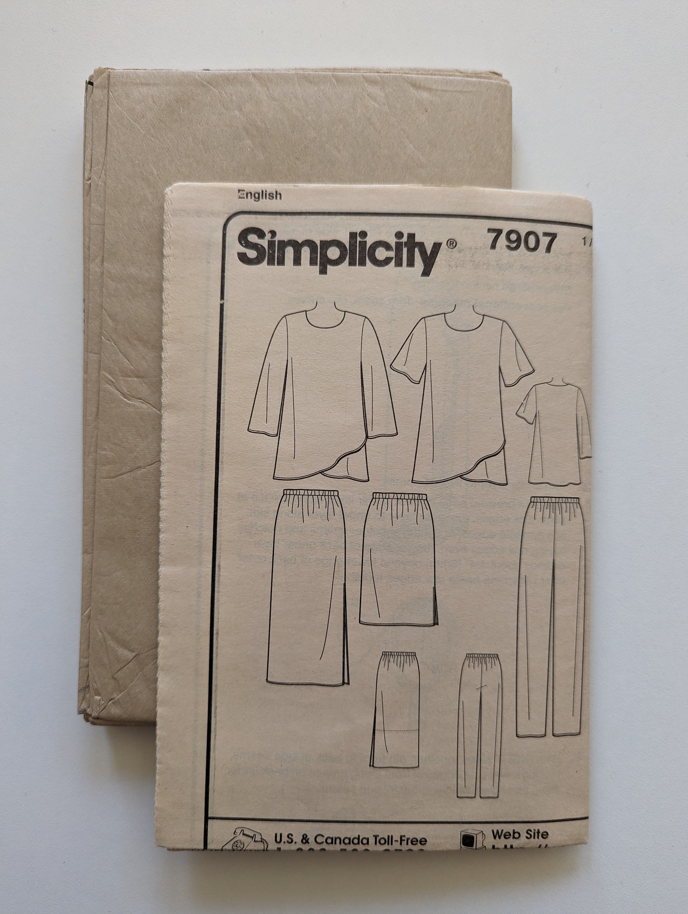 Sz 26w-32w/3x-4x Simplicity Plus Size Womens Tunic Top Blouse Elastic ...