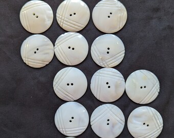 Lot of 4 Pcs MOP Mother of Pearl 2 Hole 1 1/8 in 28 Mm Shell White ...