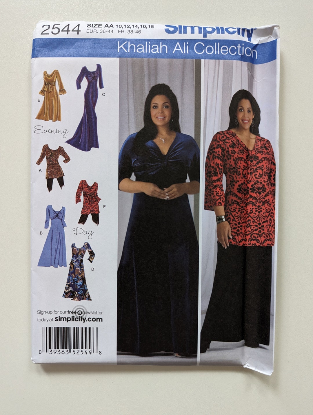 Sz 10-18 Simplicity Plus Size Stretch Knit Dress Three Lengths Tunic ...