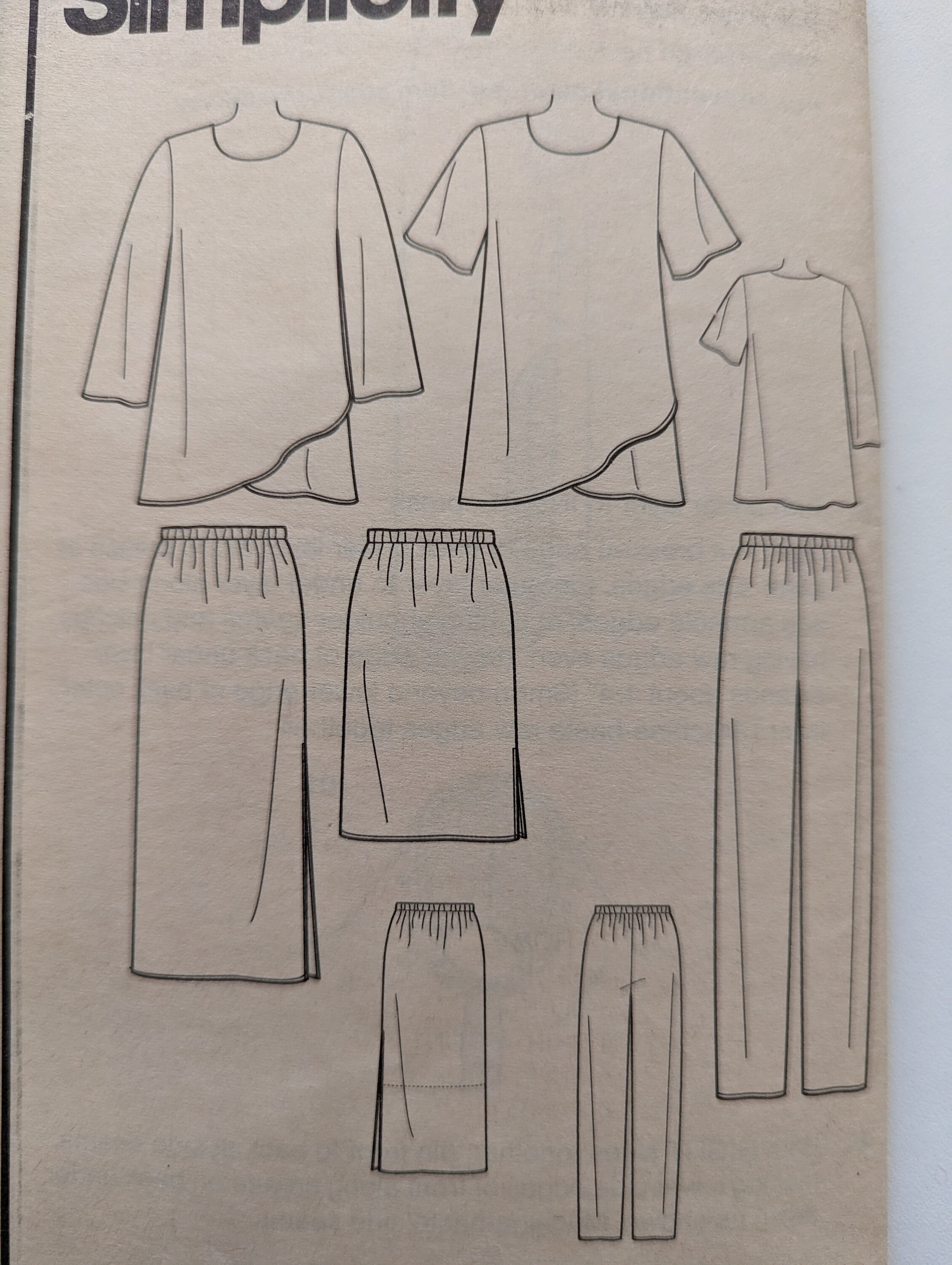 Sz 26w-32w/3x-4x Simplicity Plus Size Womens Tunic Top Blouse Elastic ...