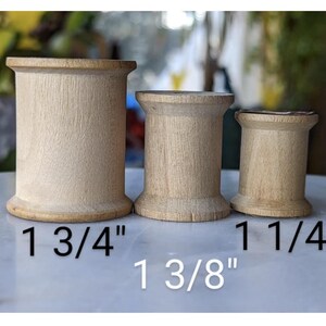 Lot of 12 Vintage Empty Wood Wooden Thread Spools Various S/M/L 1 1/4 ...