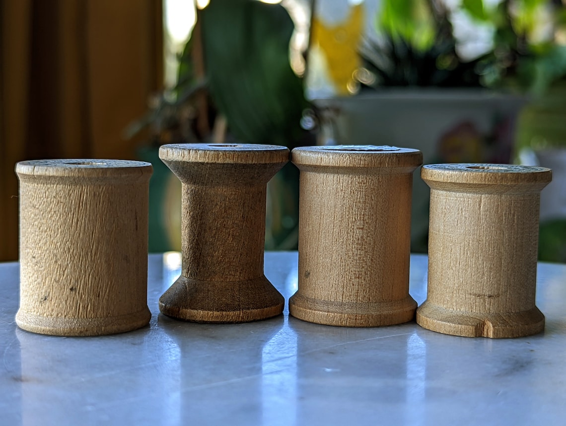 Lot of 12 Vintage Empty Wood Wooden Thread Spools Small 1 - Etsy